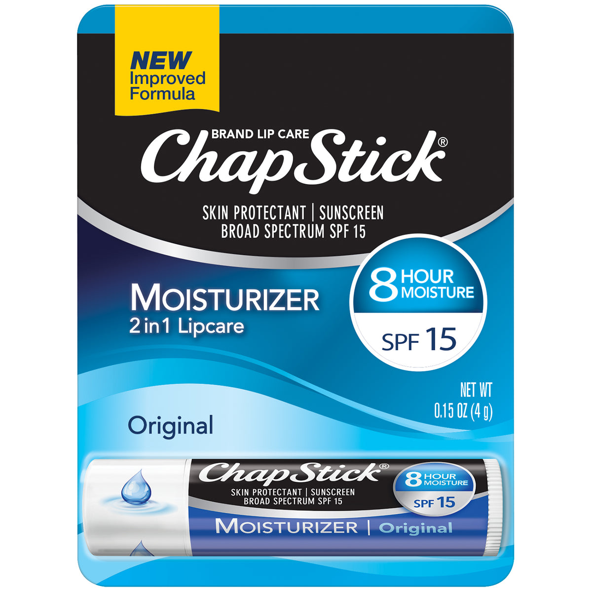 ChapStick® Moisturizer Original SPF 15 – Bálsamo Labial 2 en 1 – Beauty ...